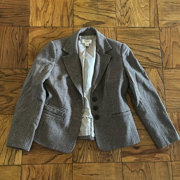 Talbots | Jackets & Coats | Vintage Talbots Size 2p Brown Herringbone ...